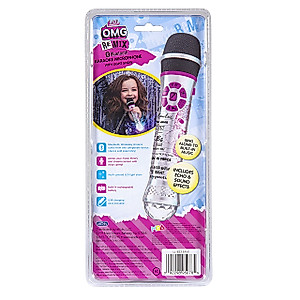 LOL Surprise Remix OMG Bluetooth Karaoke Microphone with LED Disco Party Lights, Portable Bluetooth Speaker Compatible with Apple Samsung Siri and Google Assistant, Karaoke Machine for Kids
