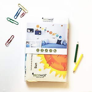 DECOWALL DS9-1501S The Solar System Kids Wall Stickers Wall Decals Peel and Stick Removable Wall Stickers for Kids Nursery Bedroom Living Room (Medium) d?cor