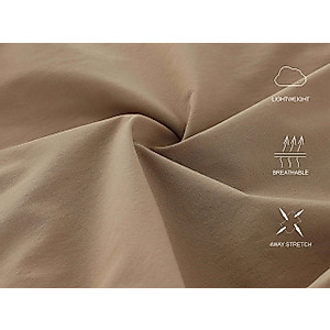 Vetemin Men's Casual Performance Quick Dry Slim Fit Workout Hiking Hybrid Dress Chino Golf Shorts Fresh Army 30