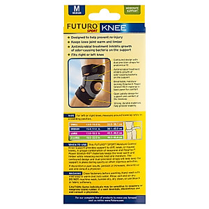 FUTURO Performance Knee Support, Ideal for General Support and Exercise, Large