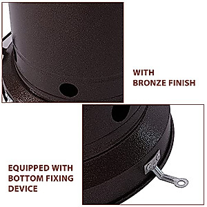 Outdoor Patio Heater,Portable Heater,88 Inches Tall Premium Standing Patio/Garden Heater,With Auto Shut Off And Simple Ignition System,Wheels And Base Reservoir-Bronze Finish