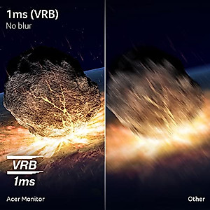 Acer Nitro 24.5" Full HD 1920 x 1080 PC Gaming Monitor | AMD FreeSync Premium | Up to 250Hz Refresh | 1ms (VRB) | ZeroFrame | ErgoStand | 1 x Display Port 1.2 & 2 x HDMI 2.0 Ports