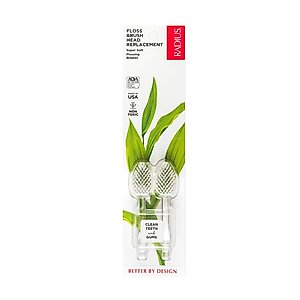 RADIUS Toothbrush Replacement Brush Heads 2-Count Improve Gum Health & Reduce Gum Issues - Super Soft - Pack of 1