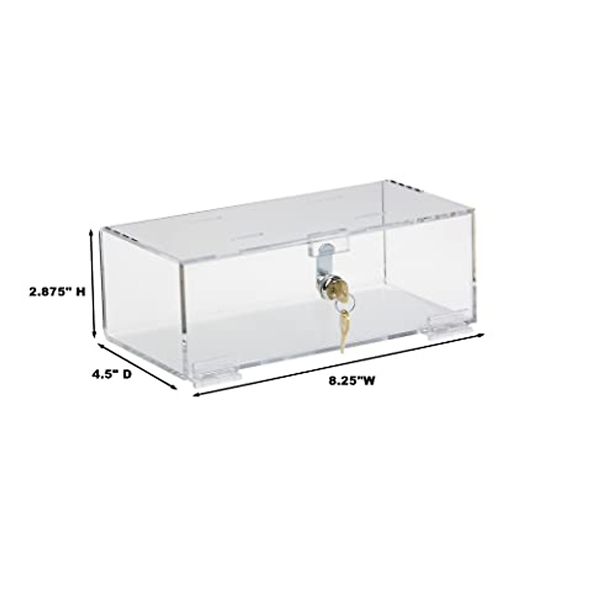 Heavy Duty Medicine/Medication Lock Box with Key - Refrigerator-Safe, Secure Storage and Locking Medicine Box (4.25H x 12W x 6D) for Organized Medicine Management.