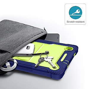 Vakarey for Samsung Galaxy Tab S6 Lite Case for Kids,for Samsung Tab S6 Lite Case 2022 10.4 Inch with S Pen Holder,Blue+Green