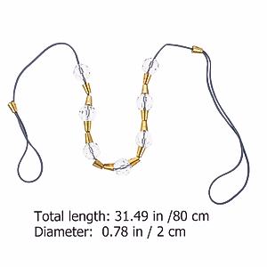 2pcs Crystal Curtain Rope Tie Rope Curtain Tieback Drapery Holdback Rope Curtain Holdback Home Curtain Fixing Strap Curtain Binding Strap Crystal Curtain Holder Retro Curtain Rope