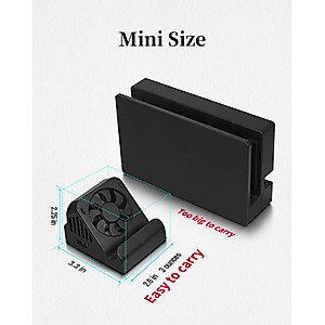 TXLBTTL Switch Dock, TV Projection Charging Dock for Switch, Cooling Fan Compact 4K HDMI Adapter, Portable Switch Charging Stand, Switch Docking Station USB 3.0