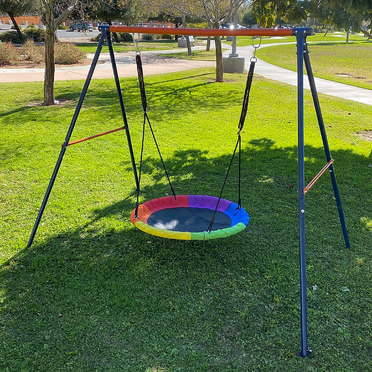 ZENY Swing Stand Frame, Heavy Duty A Frame Swing Set for Kids Adults, Weight Capacity 440lbs, Hammock Chair Stand