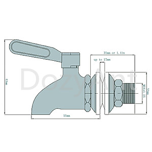DOZYANT Updated More Durable Beverage Dispenser Replacement Spigot,Stainless Steel Polished Finished, Water Dispenser Replacement Faucet, fits Berkey and Other Gravity Filter Systems as Well