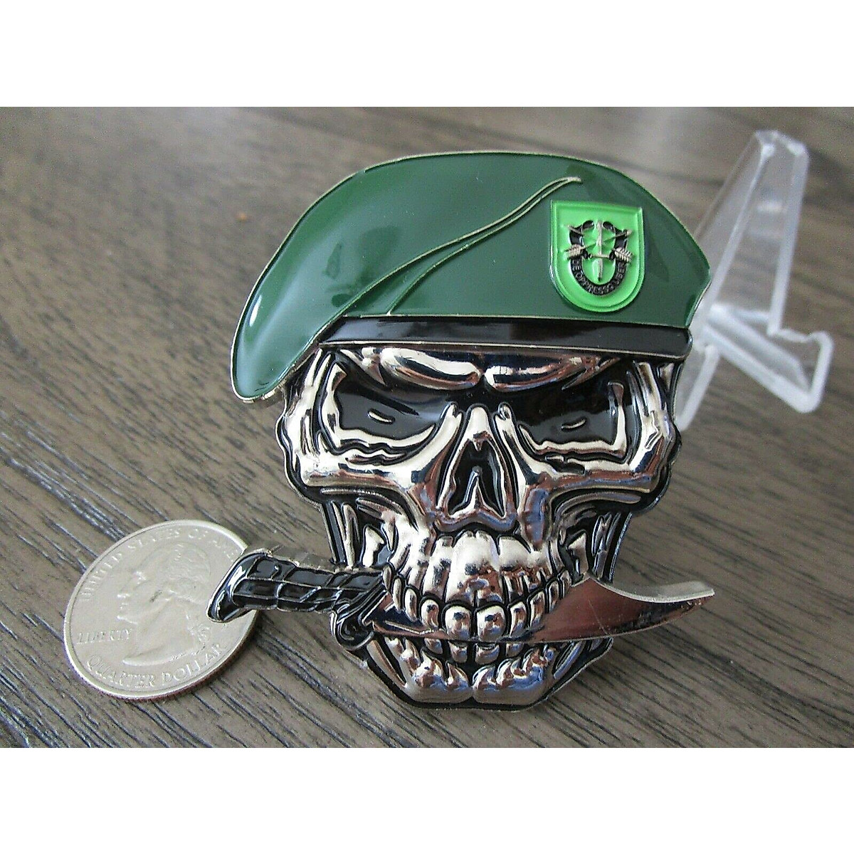 United States Army 10th Special Forces Group Green Berets Creed 10th SFG(A) Reapers Skull Challenge Coin