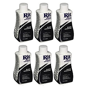 Rit Dye Liquid Fabric Dye, Black 8 oz (1 Pack of 6)