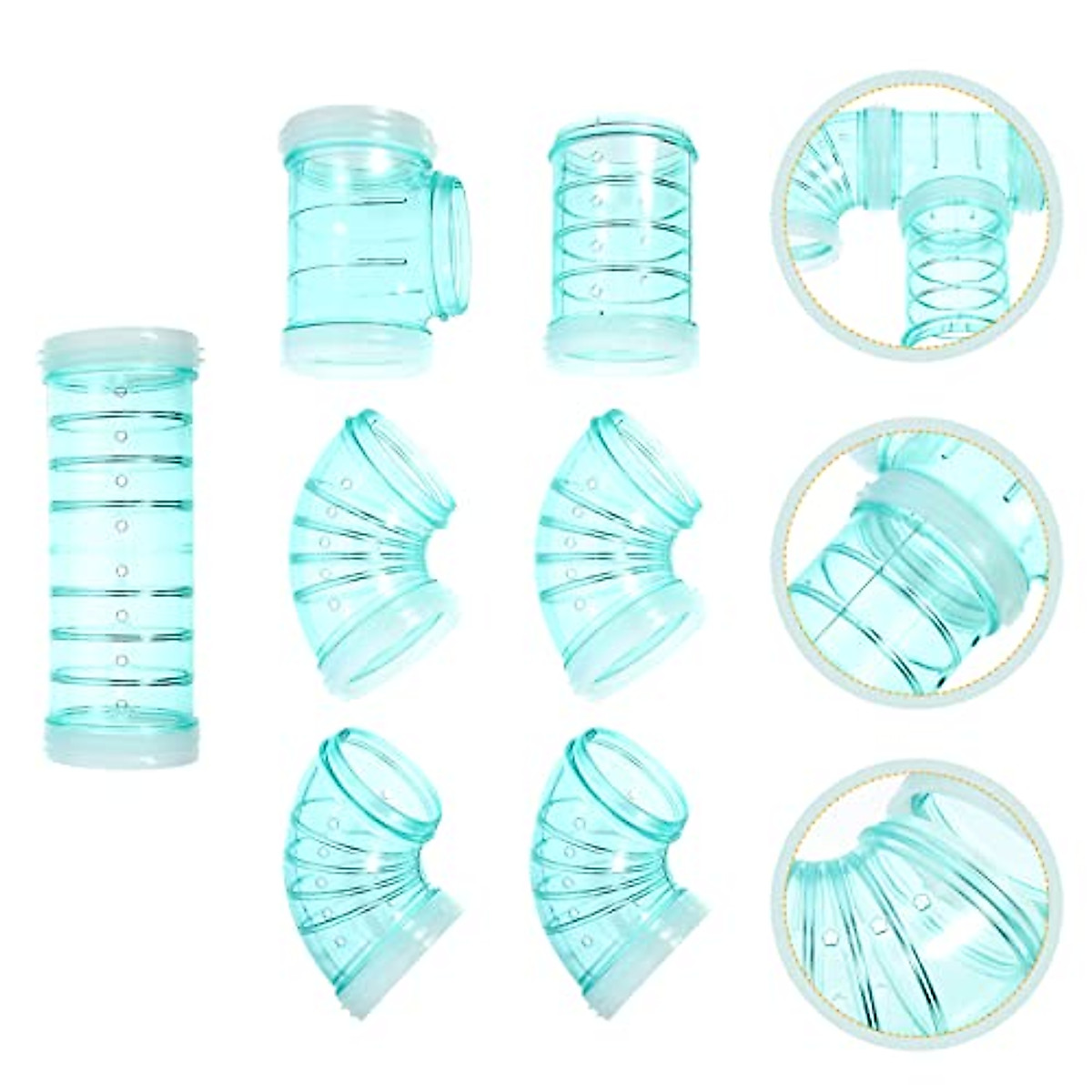 Balacoo 4pcs Hamster Tubes Set, Hamster Cage Tube Hamster Tube Hamster Tubes Set Hamster Tunnels for