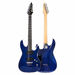 Electric guitar beginners beginners adult practice electric guitar advanced performance set professional grade-D170 (Blue)