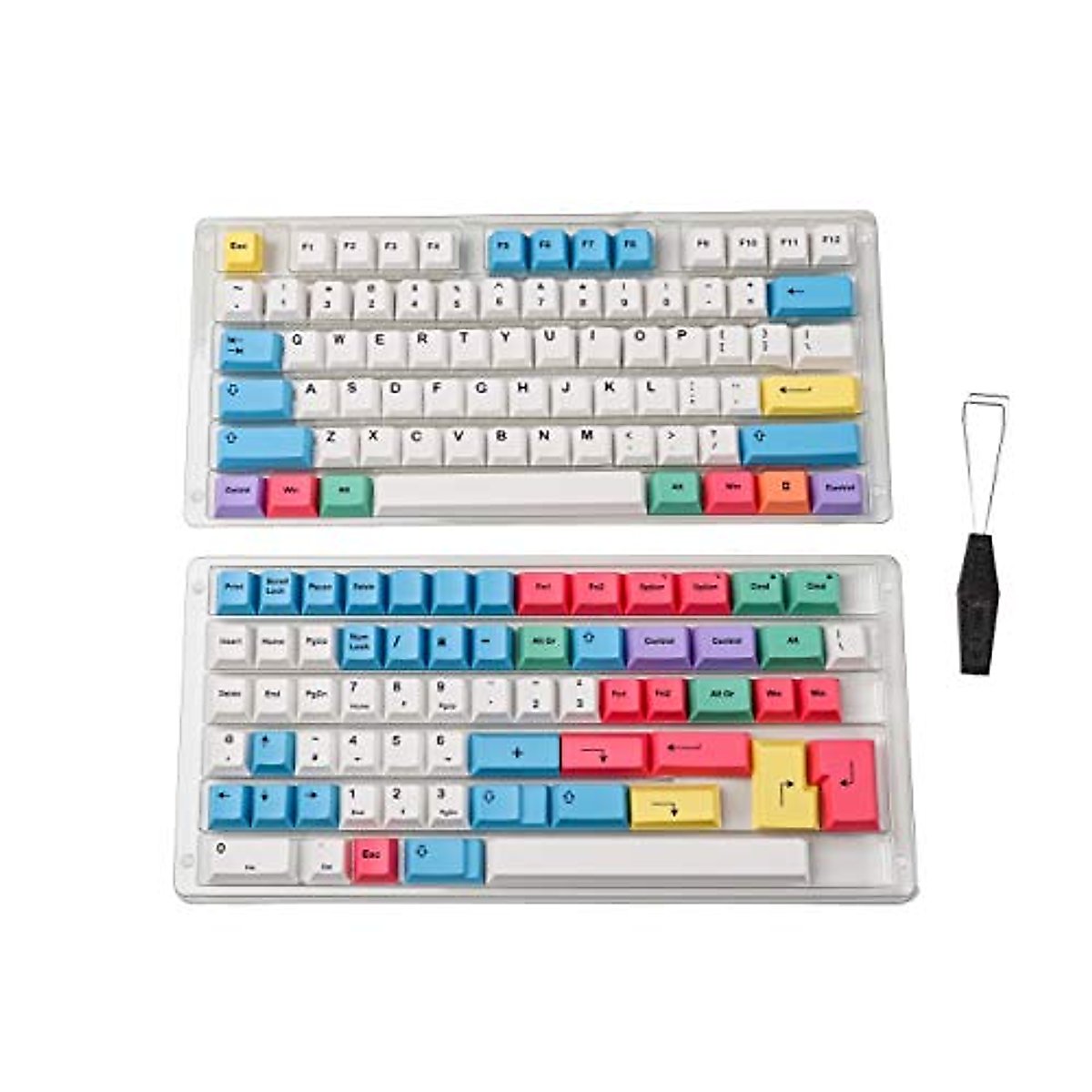 KOKOYAKA Dye Sublimation Keycaps | Cherry Profile for Custom Merchanical Keyboard | 139 Keys (Chalk)