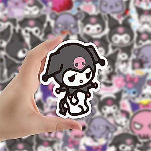 Kuromi Stickers for Laptop and Computer【50 PCS】Anime Cartoon Waterproof Vinyl Stickers for Water Bottle Car Bumper Luggage,Cute Graffiti Decals for Teens Girls Boys (Kuromi)