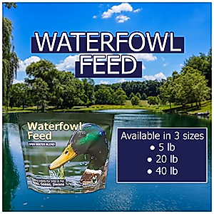 Natural Waterscapes Waterfowl Feed | Floating Pellets for Duck, Swan, Goose | 5 lb Resealable Bag | Use for Wild Duck, Pet Duck