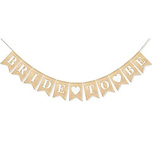 Uniwish Bride to Be Banner for Bridal Shower Engagement Bachelorette Party Decorations Garland Wedding Photo Prop