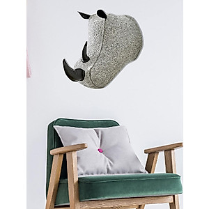 soarflight Animal Heads Wall Hanging Decor for Kids Room Elephant Deer Cow Dog 3D Head Wall Mount Decor Child Room Kindergarten Wall Hanging Mounted for Children Room Nursery Room Decoration Cool