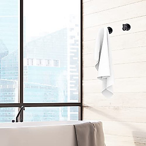 Design House 582676 Eastport Contemporary Robe Hook for Bathroom Bedroom Closet or Kitchen Matte Black