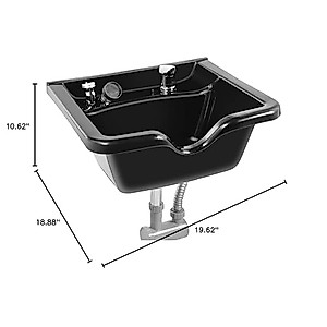 TOPSALON Beauty Salon Shampoo ABS Plastic Bowl Sink Hair Cut UPC Certified