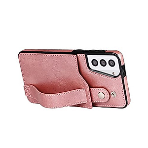 Phone Case Cover Compatible with Samsung Galaxy S21 Plus Leather Wallet Phone Case Stand Wrist Strap Phone Case Adjustable Wrist Strap Phone Case Compatible with Samsung Galaxy S21 Plus Bags Sleeves (