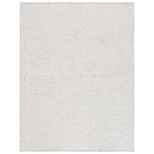 SAFAVIEH Micro-Loop Collection Accent Rug - 3' x 5', Light Grey & Ivory, Handmade Wool, Ideal for High Traffic Areas in Entryway, Living Room, Bedroom (MLP537F)