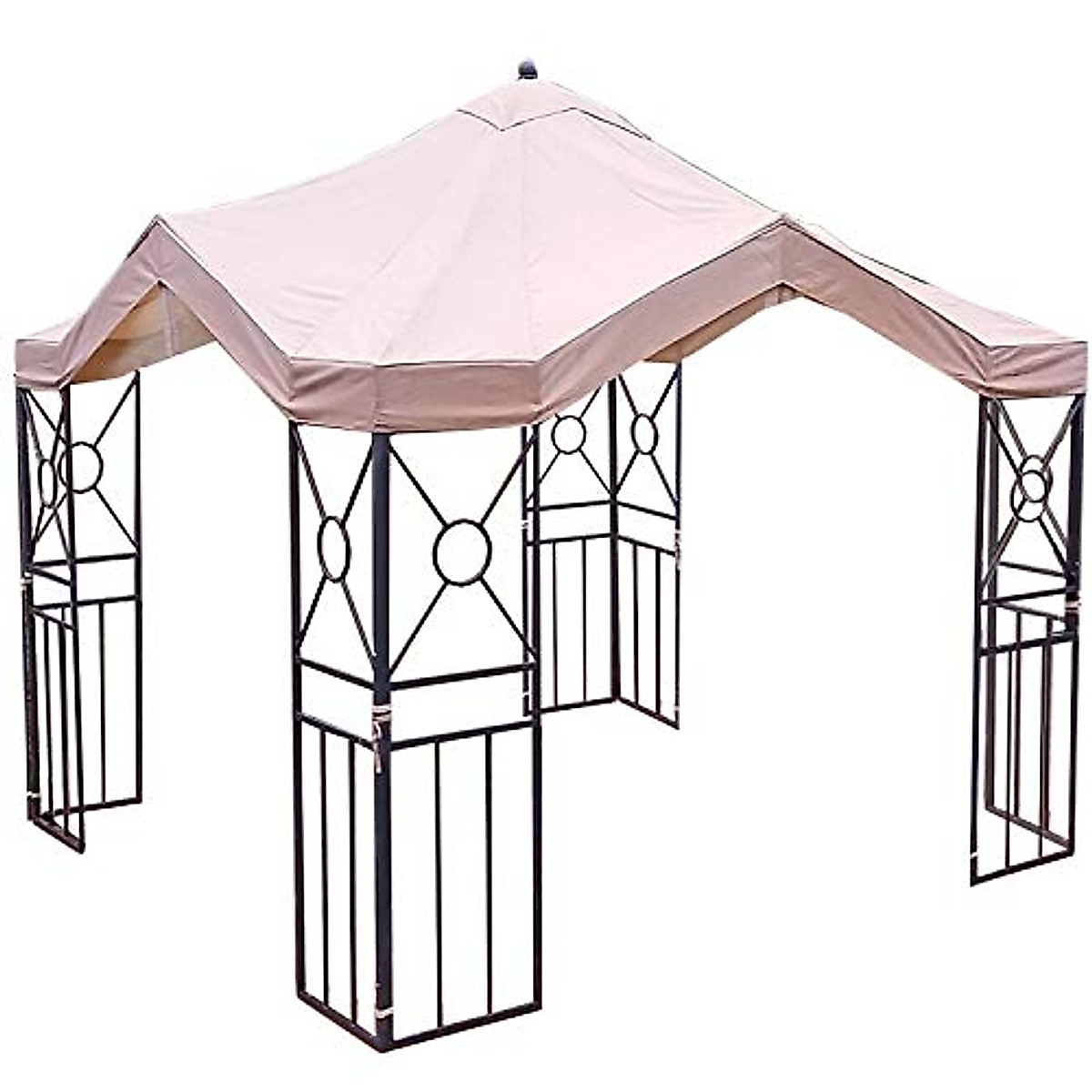 Garden Winds Deluxe Pagoda Gazebo Replacement Canopy Top Cover and Netting - RipLock 350