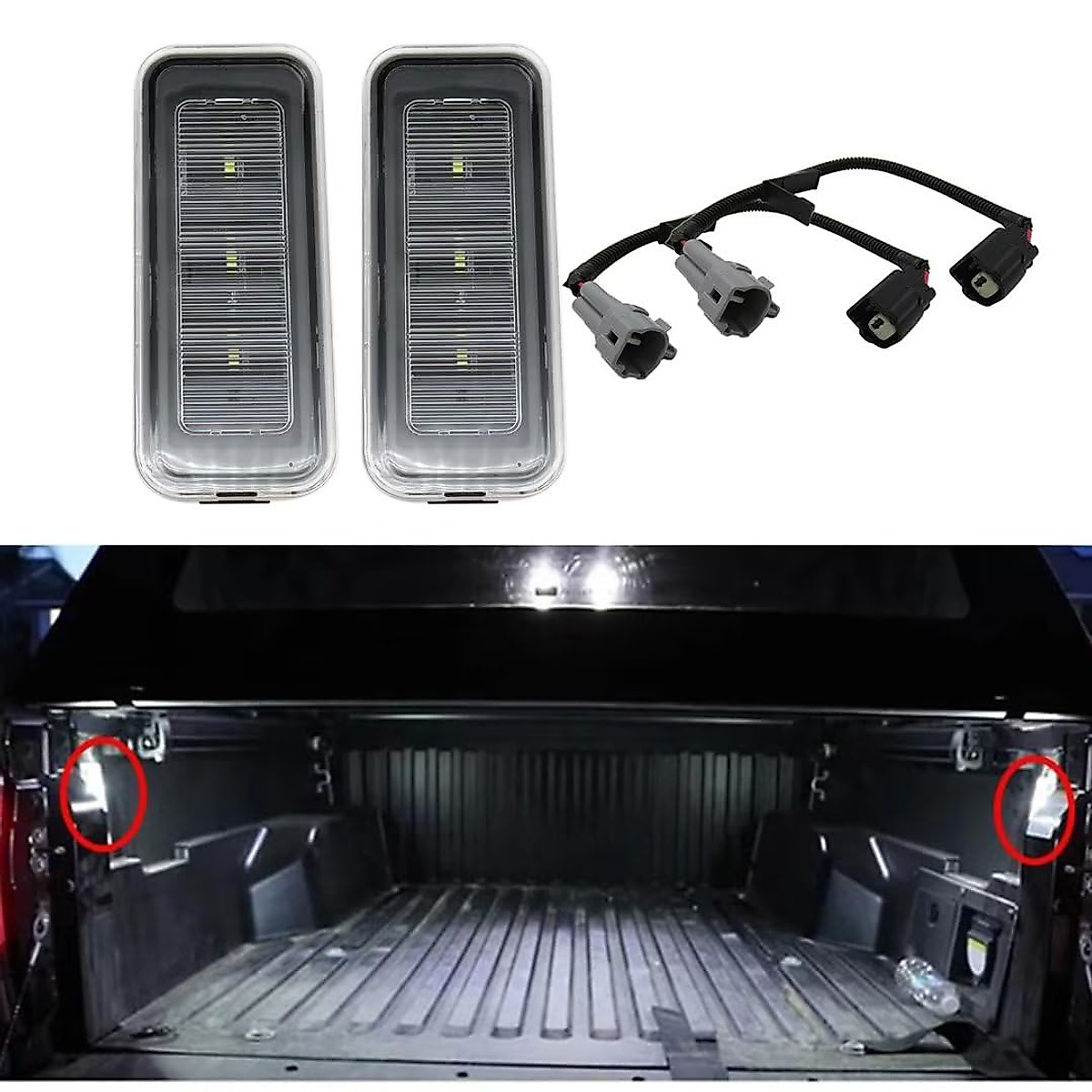 2 Set LED Bed Light Truck Bed Light For Toyota Tacoma 3.5L M/T Double Cab TRD PRO SR-5 GLX 2020