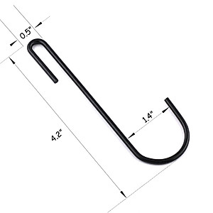 RuiLing 20-Pack 4.2 Inches Black Antistatic coating Steel S hook Cookware Universal Pot Rack Hooks Sturdy Hanging Hooks - Multiple uses for Kitchenware, Pots, Utensils, Plants, Towels