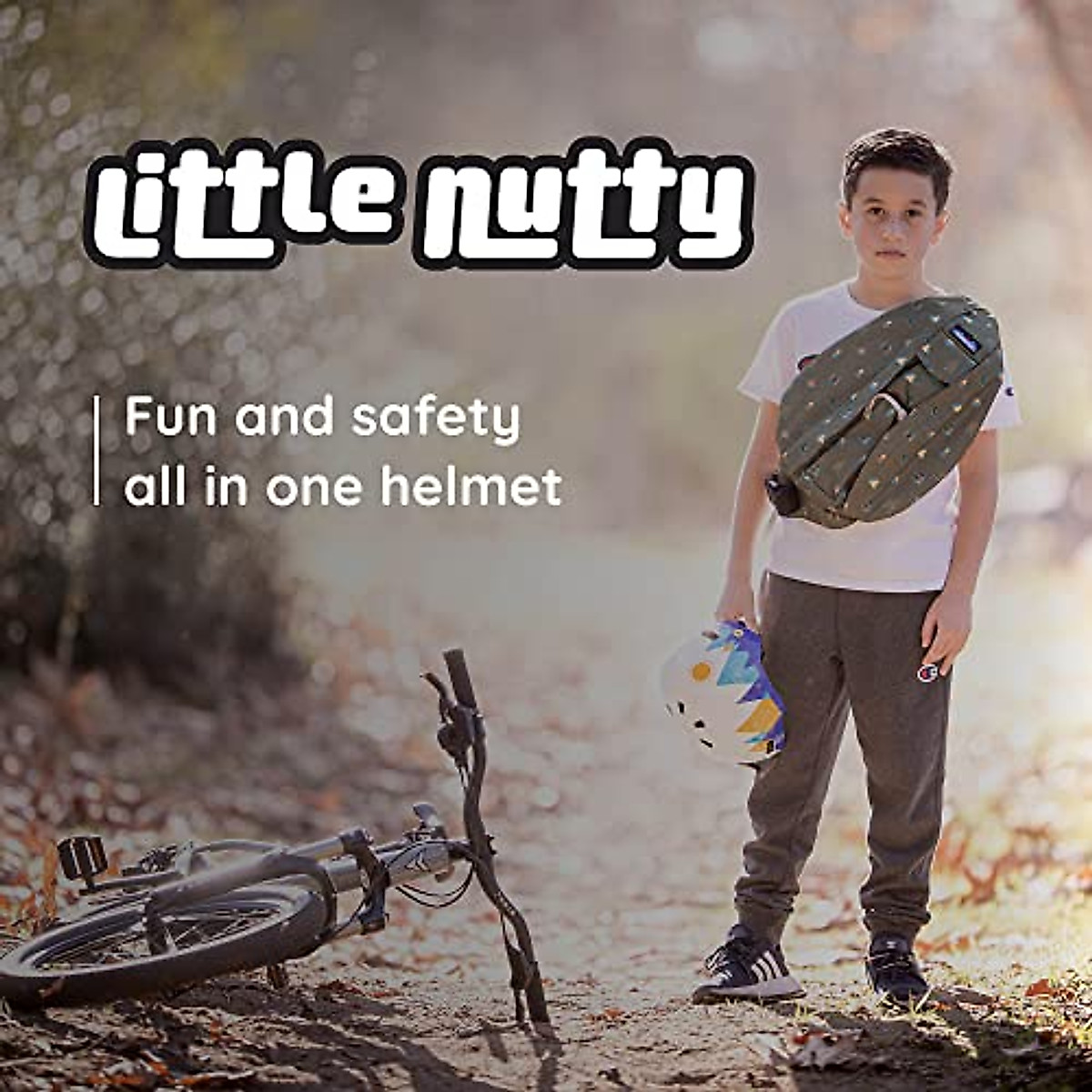 Nutcase, Little Nutty, Kids Bike Helmet with MIPS Protection System and Removable Visor, Stars are Born Gloss MIPS, Toddler