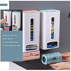 Trash Bag Holder Garbage Bag Dispenser Wall Trash Bag Organizer Wall Garbage Bag Storage Box Wall Mount Carrier Bag Dispenser Recycling Grocery Pocket Containers for Kitchen Bathroom