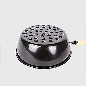 Ochine Chimney Charcoal Starter Pot BBQ Grill Tools Chimney Lighter Basket Canister Camping Burner Pot Chimney Starter Basket Pot Camping Barbecue Brazier with Wood Handle for Grilling Coal Burner