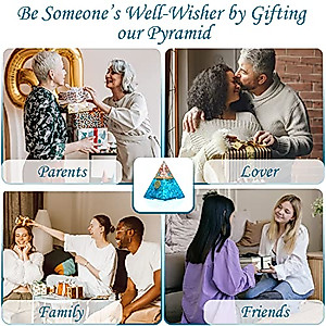 Orgone Pyramid of Success, Aquamarine Orgonite Pyramid is Healing Crystals for Positive Energy, Confidence & Security and Orgonite Pyramid help in Healing Meditation
