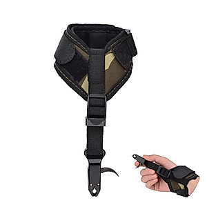 Archery Release Aids Compound Bow Trigger Caliper Shooting Adjustable Camo Wrist Strap Right Left Handed