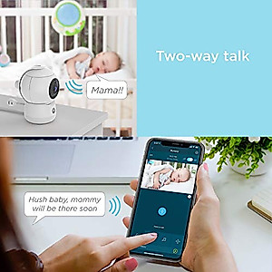 Motorola Peekaboo Twin Cameras WiFi 1080p Video Baby Monitor - Multi-Color Night Light, Two-Way Audio, Infrared Night Vision – 360 Degree Remote Pan Scan and Digital Zoom/Tilt, Soothing Sounds