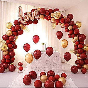 Red Balloons, 106pcs Balloon Garland Arch Kit, Red and Gold Balloons for Birthday Wedding Bridal Shower Bachelorette Engagement Anniversary Baby Shower Party Balloons Decoration