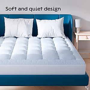 Niagara Cooling Queen Mattress Topper - Pillow Top Mattress Cover Quilted Fitted Cooling Topper for Back Pain Deep Pocket Fits 20 Inches (60x80 Inches)