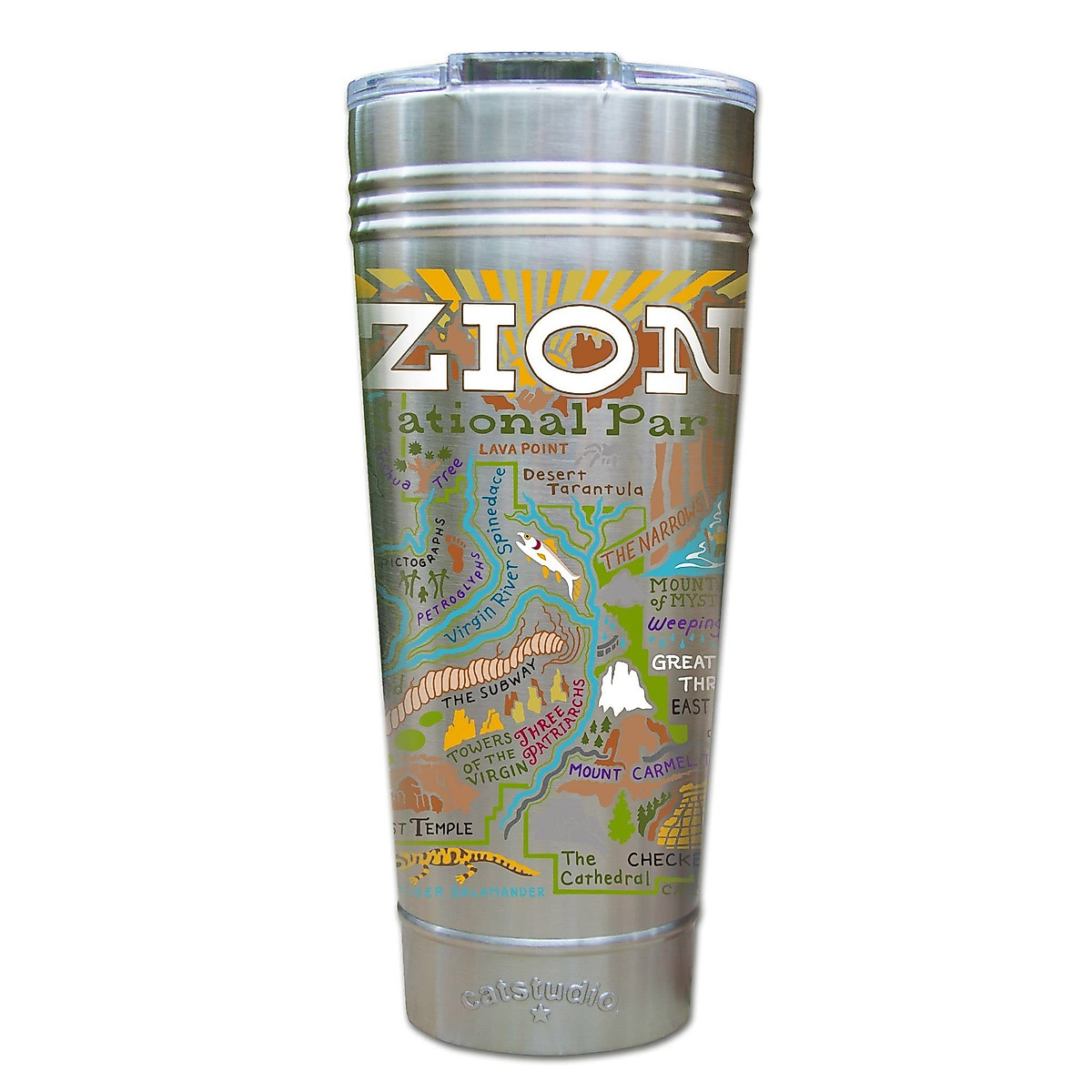 Catstudio Zion Thermal Tumbler | Triple Wall Insulation With Non Slip Bottom | Great Travel Cup for Water, Coffee, Tea, or Smoothies