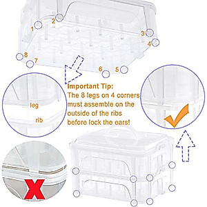 New brothread 4 Layers Stackable Clear Storage Box/Organizer for Holding 80 Spools Home Embroidery & Sewing Thread and Other Embroidery Sewing Crafts (Spool Size Requirement: H≤2.2"; W≤1.69")