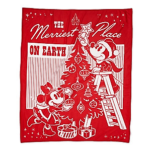 Disney Mickey and Minnie Mouse Holiday Fleece Throw