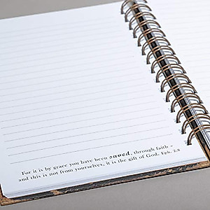 Christian Art Gifts Large Hardcover Notebook/Journal | Hope As An Anchor – Hebrews 6:19 Bible Verse | Vintage Inspirational Wire Bound Spiral Notebook w/192 Lined Pages, 6” x 8.25”