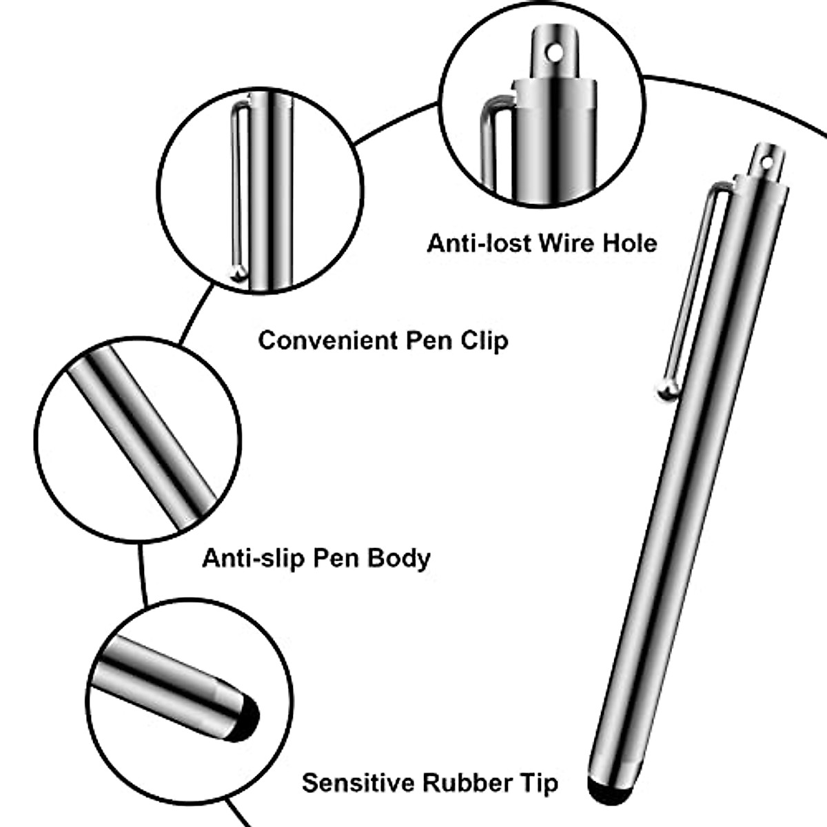 ANYI Stylus Pens for Touch Screens 15 Pcs High Sensitivity Stylus Pen for ipad Capacitive Touch Screen Pen for iPhone Tablets Smartphone