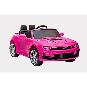 DAKOTT Kids Ride On Sports Car, 12V Battery Powered Chevy Camaro w/Parent Remote Control, Bluetooth, Horn, Music & Headlights Taillights for 3-6 Years