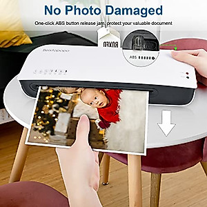 Laminator, A4 Laminator Machine, 9 Inch Thermal Laminator Machine, 4 in 1 Personal Desktop Cold Laminator with Paper Cutter and Corner Rounder 15 Laminating Pouches for Office School Business Use