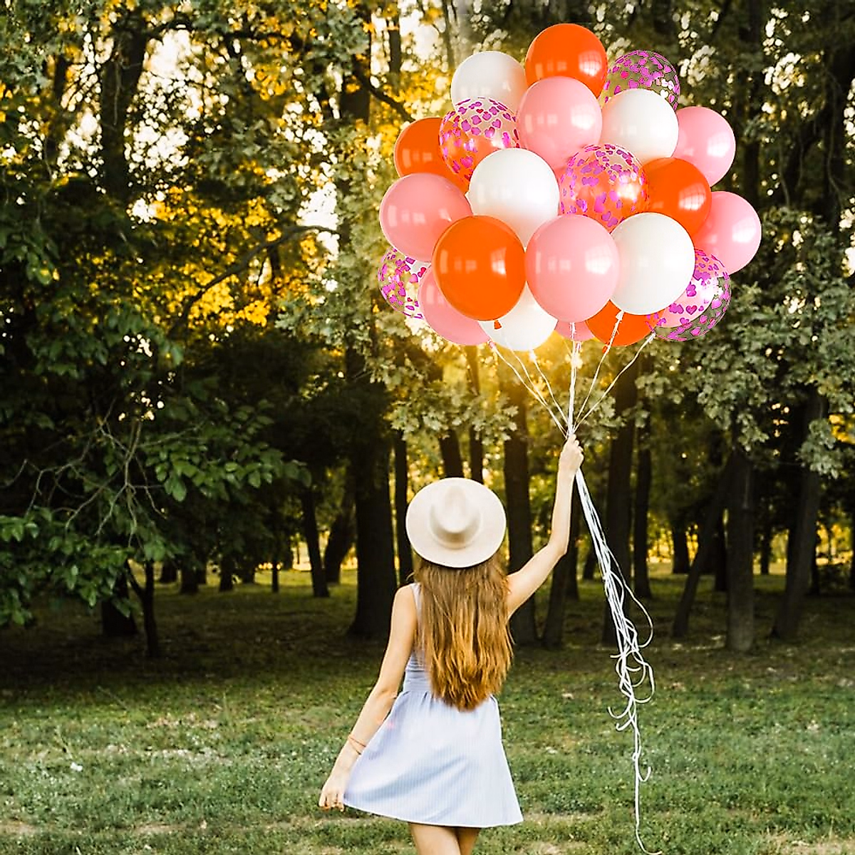 Haolongfa Pink Balloons,60pcs Pink White Balloons Magenta Confetti White Balloon for Girls Theme Birthday Baby Shower Bridal Shower Valentines Day Wedding Party Decorations…