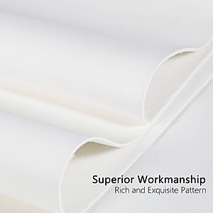 PU Fabric Leather by The Yard, Faux Synthetic Leather Material Sheets for Upholstery Crafts, DIY Sewings, Sofa, Handbag, Hair Bows Decorations (White, 1 Yard (54" x 36"))