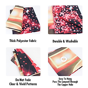 Happy 50th Birthday Banner Backdrop Red and Black 50 Years Old Background Bday Decorations for Women Men Photography Party Supplies Glitter