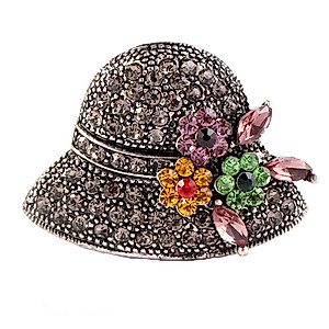 Comelyjewel Rhinestone Brooch Pins for Women Hat Jewelry Brooch Pins Durable and Useful