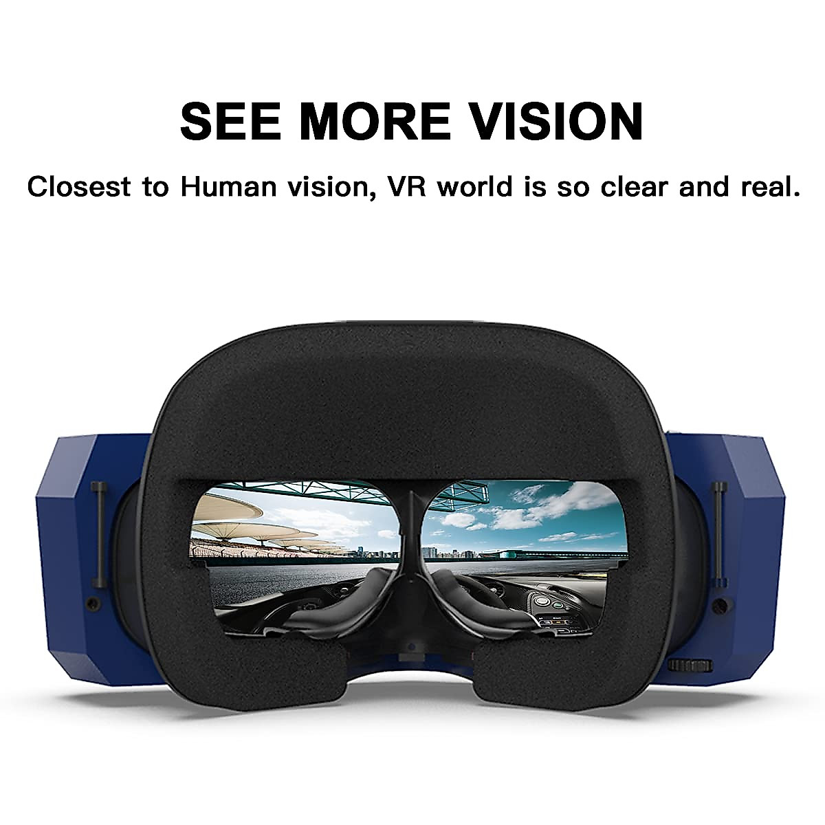 Pimax Vision 8K X VR Headset with Dual Native 4K CLPL Displays, 200 Degrees FOV, Fast-Switched Gaming RGB Pixel Matrix Panels for PC VR Steam Games Videos, USB Powered, KDMAS