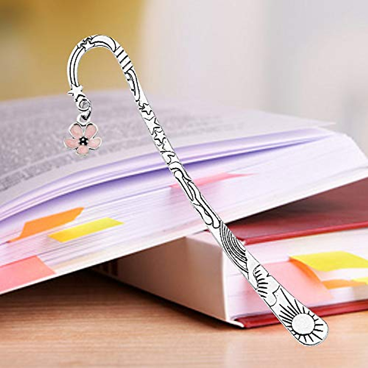 BAUNA 1 Bookmark for Women Men Flower Bookmark Book Lover Gift Reading Gifts Book Club Gifts (Flower Bookmark)